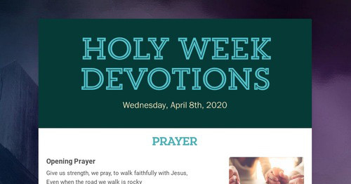 Holy Week Devotions | Smore Newsletters for Education