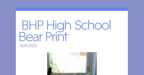 BHP High School Bear Print