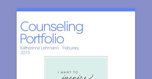 Counseling Portfolio | Smore Newsletters