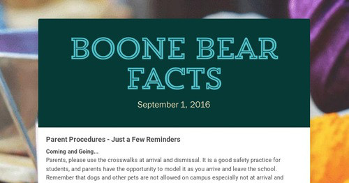 Boone Bear Facts | Smore Newsletters for Education