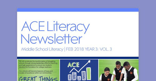 ACE Literacy Newsletter | Smore Newsletters