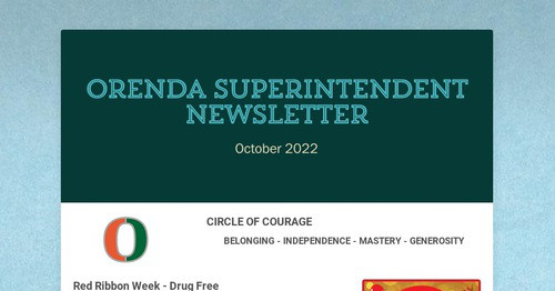 Orenda Superintendent Newsletter | Smore Newsletters for Education