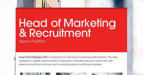 Head of Marketing & Recruitment | Smore Newsletters