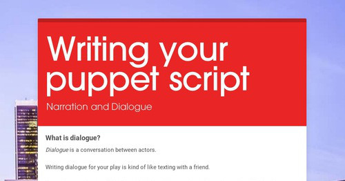 Writing your puppet script | Smore Newsletters for Education