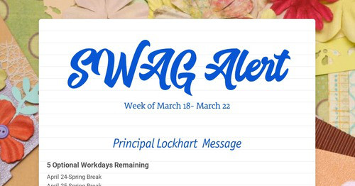 SWAG Alert | Smore Newsletters for Education