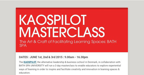 KAOSPILOT MASTERCLASS