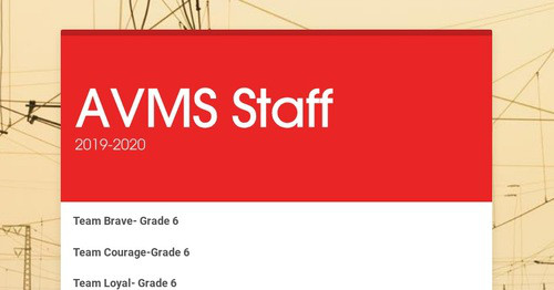 AVMS Staff | Smore Newsletters for Education