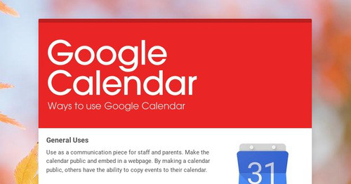 Google Calendar | Smore Newsletters