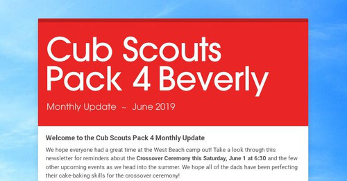 Cub Scouts Pack 4 Beverly | Smore Newsletters