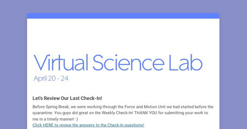 Virtual Science Lab | Smore Newsletters