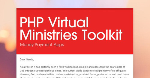 PHP Virtual Ministries Toolkit | Smore Newsletters for Education