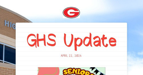 GHS Update | Smore Newsletters