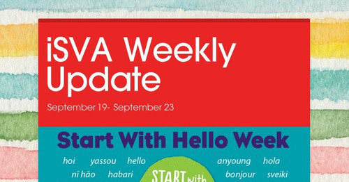 iSVA Weekly Update