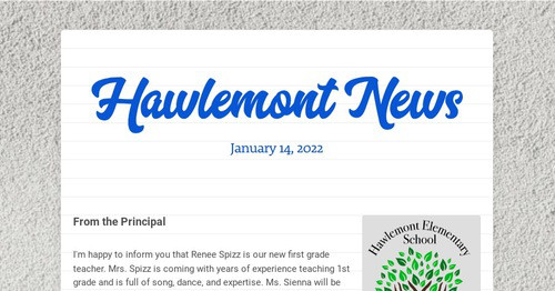 Hawlemont News | Smore Newsletters for Education