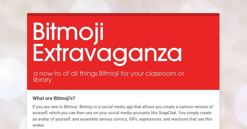 Bitmoji Extravaganza | Smore Newsletters for Education