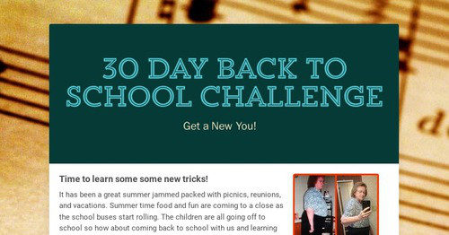 30 Day Back to School Challenge | Smore Newsletters