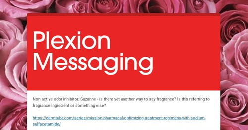 Plexion Messaging | Smore Newsletters
