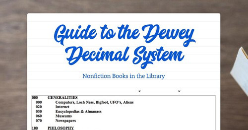 Guide to the Dewey Decimal System | Smore Newsletters