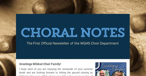 Choral Notes | Smore Newsletters for Education
