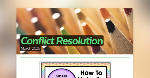 Conflict Resolution | Smore Newsletters for Education