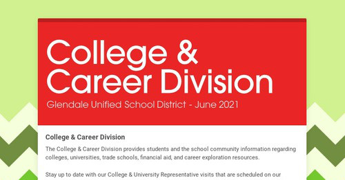 College & Career Division | Smore Newsletters