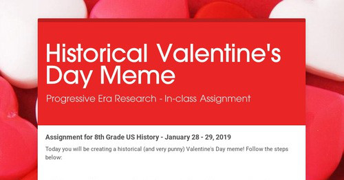 Historical Valentine's Day Meme | Smore Newsletters for Education