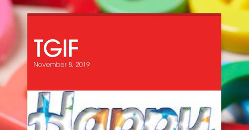TGIF | Smore Newsletters