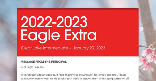 2022-2023 Eagle Extra | Smore Newsletters for Education