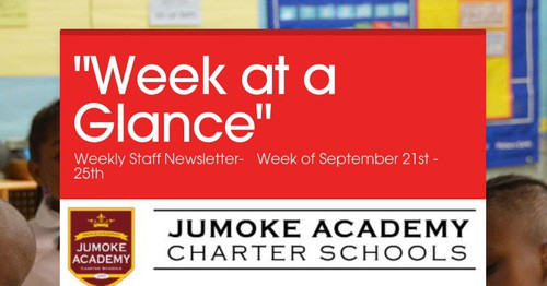 "Week at a Glance" | Smore Newsletters for Education