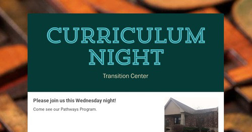 Curriculum Night