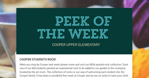 PEEK OF THE WEEK | Smore Newsletters