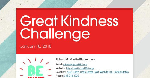 Great Kindness Challenge | Smore Newsletters for Education