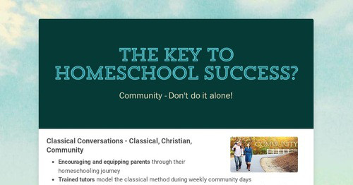 The Key to Homeschool Success? | Smore Newsletters