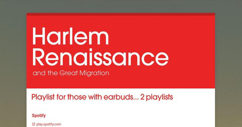 Harlem Renaissance | Smore Newsletters