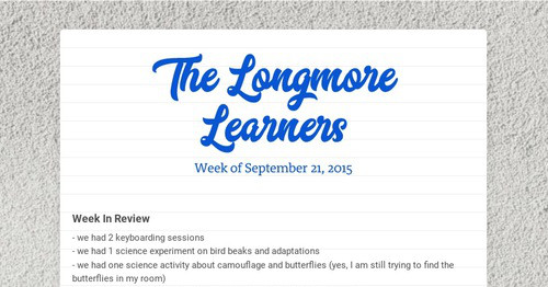 The Longmore Learners | Smore Newsletters