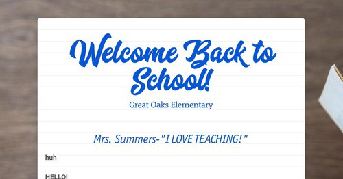 Welcome Back to School! | Smore Newsletters