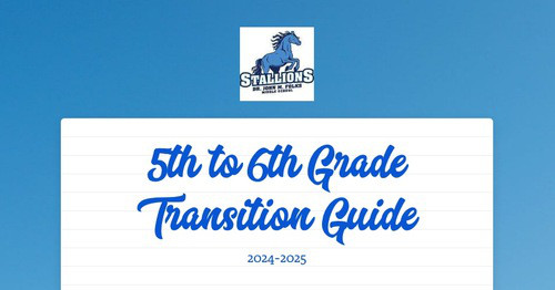 5th to 6th Grade Transition Guide