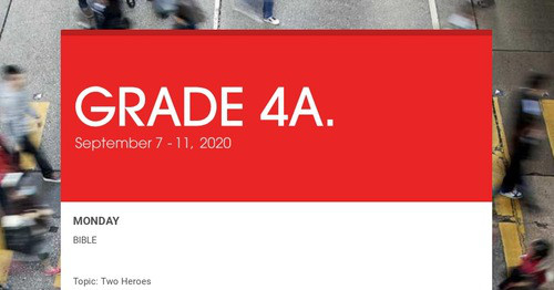 GRADE 4A. | Smore Newsletters
