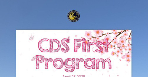 CDS First Program