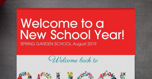 Welcome to a New School Year! | Smore Newsletters for Education
