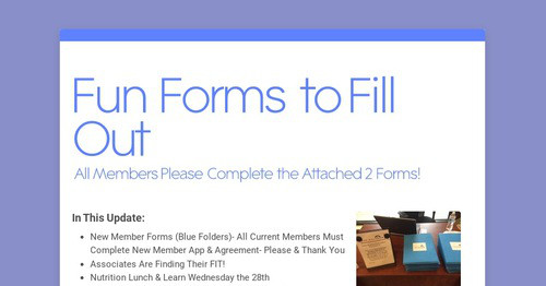 Fun Forms to Fill Out | Smore Newsletters