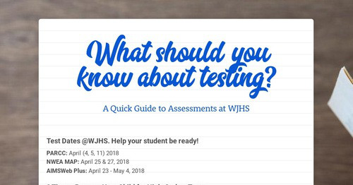 What should you know about testing? | Smore Newsletters