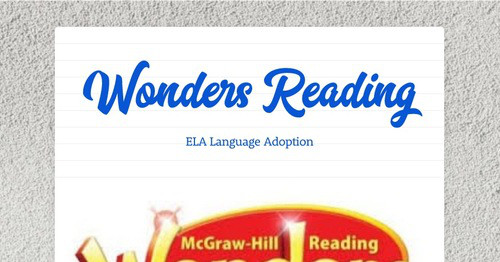 Wonders Reading | Smore Newsletters