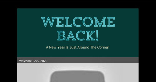 Welcome Back! | Smore Newsletters for Education