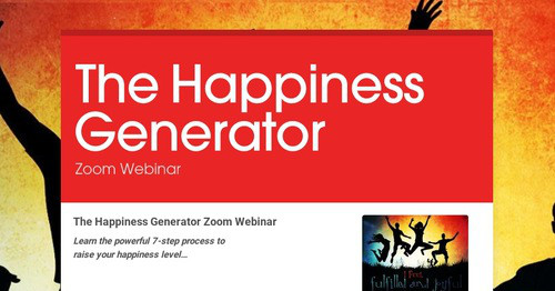 The Happiness Generator | Smore Newsletters