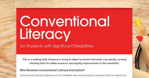 Conventional Literacy | Smore Newsletters