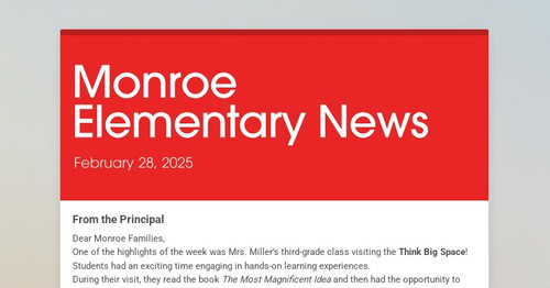 Monroe Elementary News | Smore Newsletters for Education