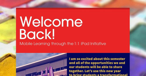 Welcome Back! | Smore Newsletters for Education