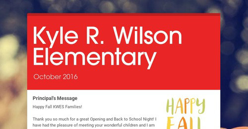 Kyle R. Wilson Elementary | Smore Newsletters