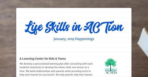 Life Skills in ACTion | Smore Newsletters for Education